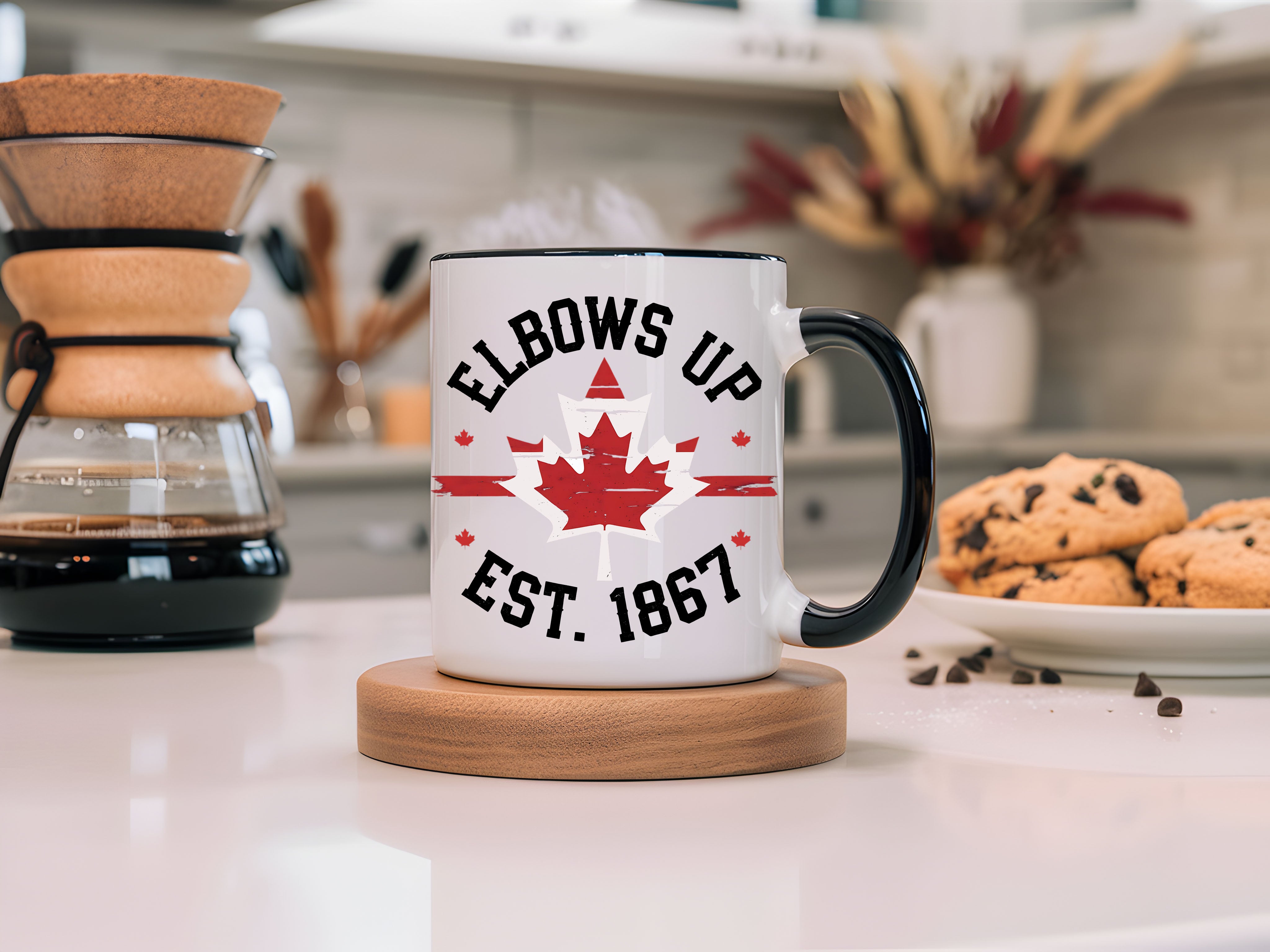 Elbow's Up Maple Mug - Local Pickup | Timeless Memories Customized Gifts