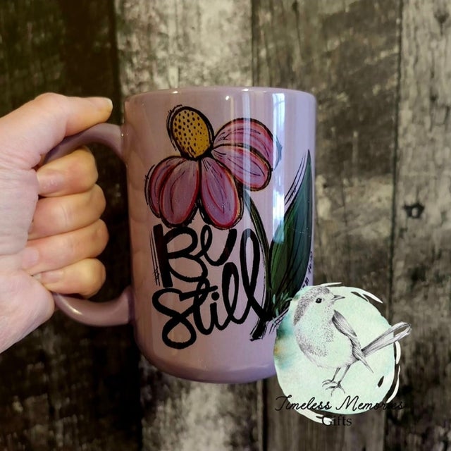 Be Still Floral Mug SHIPPED